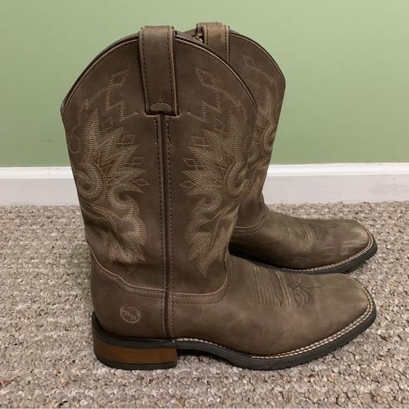Double H | Shoes | Double H Dh700 Leather Western Work Biker Cowboy ...